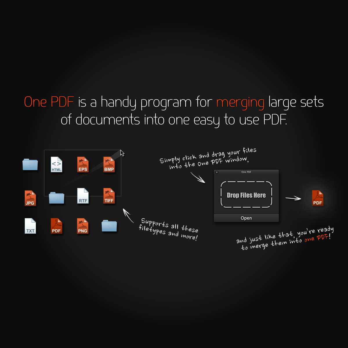 One PDF - Document merging app for Mac